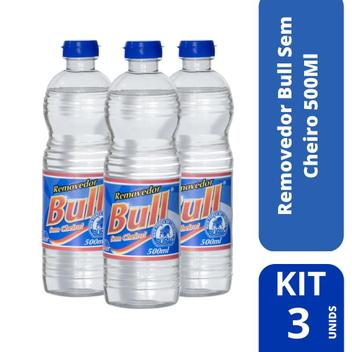 Kit Com 3 Removedores Bull Sem Cheiro 500ML Bufalo - BÚFALO - Limpador ...