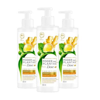 Kit Com 3 Shampoo Dove Poder Das Plantas Purificação 300Ml - Shampoo ...