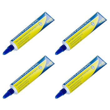 Kit Com 4 Cola Adesivo Plástico Pvc Em Bisnaga 17G Akato - Cola PVC ...
