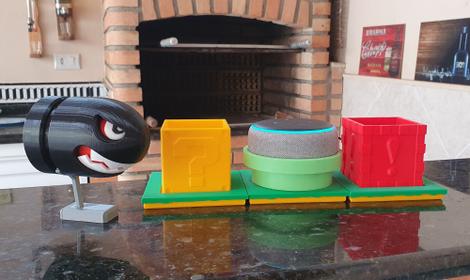 Kit Com 4 Peças compatível com Alexa Echo Dot 3 - Tema Super Mario ...