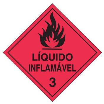 Kit Com 4 Placas Simbologia Líquido Inflamável 3 30x30cm - Sinalizando ...