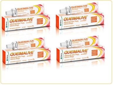 Kit com 4 Queimalive Pomada Para Queimaduras - Cifarma - Creme / Pomada ...