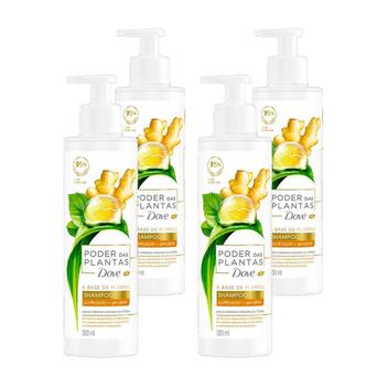 Kit Com 4 Shampoo Dove Poder Das Plantas Purificação 300Ml - Shampoo ...