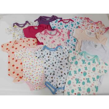 Kit Com 5 Body Curto Bebe Menina Verão Enxoval Algodão 471 - Maka ...