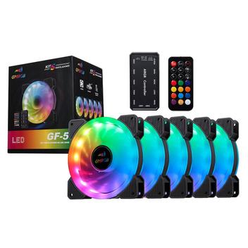 Kit Com 5 Coolers Gamer De Resfriamento ARGB 120MM - GMRGB - Peças para ...