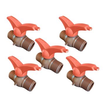 Kit Com 5 Registro De Esfera 3/4 Com Rosca Externa - Akato - Registro ...