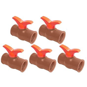 Kit Com 5 Registro De Esfera 3/4 Com Rosca Interna - Akato - Registro ...