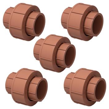 Kit Com 5 União Soldável 50Mm - Akato - Conexão Hidráulica União ...