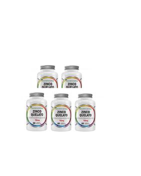 Kit com 5 Zinco Quelato Bisglicinato 60 Cáps Flora Nativa - Zinco ...