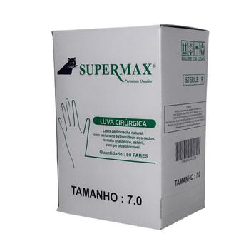 Kit com 50 pares luva procedimento cirúrgico estéril supermax - Luva de ...