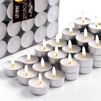 Kit Com 50 Velas Rechaud Decoração Parafina Alumínio Flutuantes Branca ...