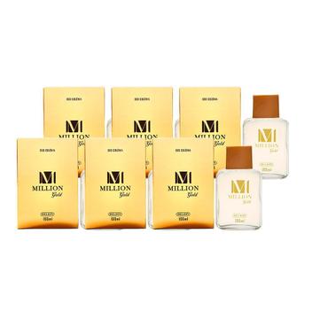 Kit Com 6 Deo Colônia Delion Million Gold Masculino 100Ml - Kit de ...