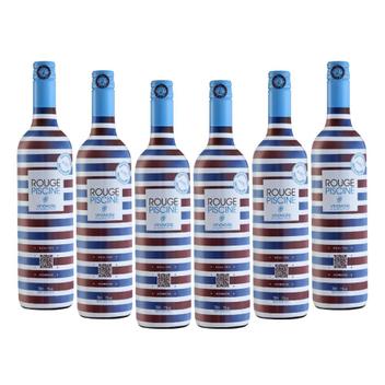 Kit com 6 Vinhos Tintos Francês Rouge Piscine 750ml - Bebidas ...