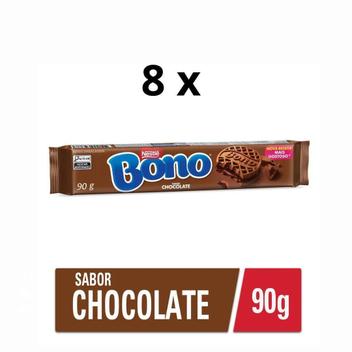 Kit Com 8 Pacotes De Biscoito Bono Recheado Chocolate 90G - Nestle ...