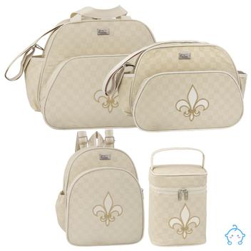 Kit com Bolsa Maternidade Flor Saida Bebê Menino e Menina - Merver ...