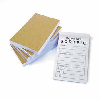 Kit Combo c/ 5 Blocos de Cupom para Sorteio Urna c/ 100 Folhas cada ...
