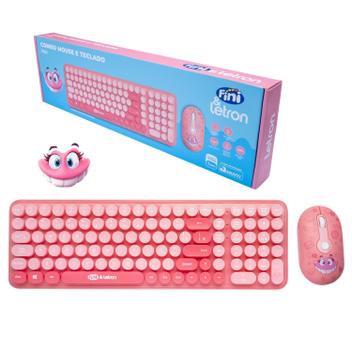 Kit Combo Teclado E Mouse Fini Receptor Usb Wireless Sem Fio - Letron ...