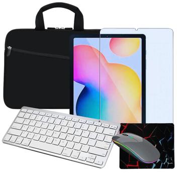 Kit Completo com Película + Mouse + Teclado p/ Tablet S6 Lite P610 P615 ...