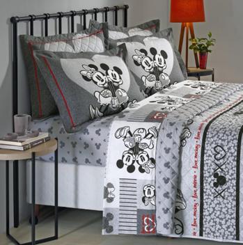 Kit Completo Edredom queen + Jogo De Cama Mickey Miney disney Original 100% algodão - nanny ...