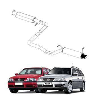 Kit Completo Escapamento Gol 1.0 16V Turbo 2000 a 2003 Menor - Pioneiro ...