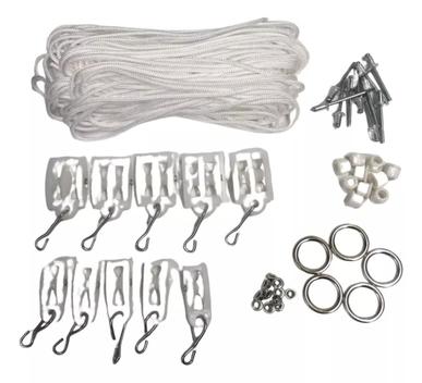 Kit Completo Reparo Varal de Teto ou Parede com 23,5m de corda ...