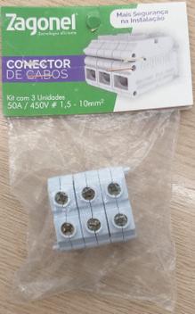 Kit Conector De Cabos 50a/450v 1,5 / 10mm - Zagonel - Conectores ...