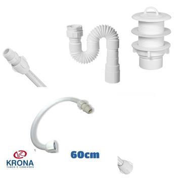 Kit Conexão De Vaso Sanitário e Pia Engate Válvula e Sifão - Krona ...