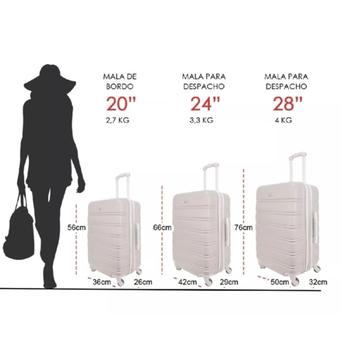 Kit conjunto de mala de viagem expansivel com 3 peças tamanho p m e g ...