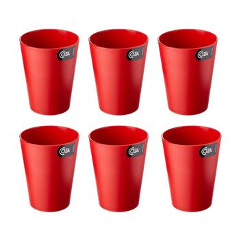 Kit Copo Cônico 6 Unidades 300ml Casual Coza Vermelho Bold - Brinox ...