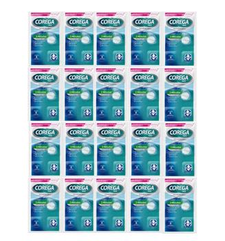 Kit Corega Tabs Limpeza 3 Minutos Com 20 Unidades De 6 Pastilhas Cada ...