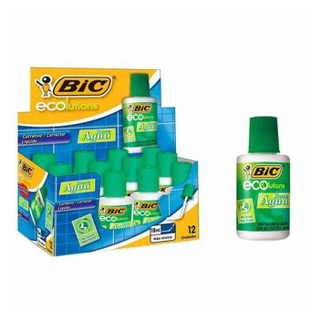 Kit Corretivo Líquido Branco Eco Material Escolar Escritório Bic 18ml ...