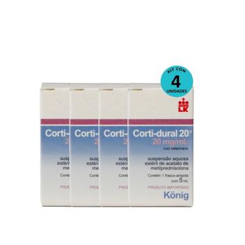 Kit Corti-Dural Injetável König 20mg 5ml C/ 4 Unidades - Konig ...