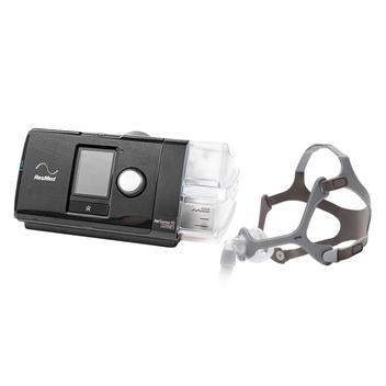 Kit cpap s10 airsense autoset + mascara nasal wisp base tecido tam.u ...