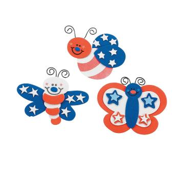 Kit Craft Kit Foam Patriotic Bug Magnets para crianças de mais de 3 ...