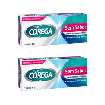 Kit Creme Corega Ultra Tripla Ação Fixador De Dentadura Sem Sabor 2 ...