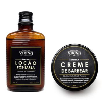 Kit Creme De Barbear e Loção Pós Barba Viking - Espuma de Barbear ...