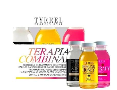 Kit Cronograma Capilar Terapia Combinada Tyrrel 3x15ml - Kit de Tratamento para Cabelos ...