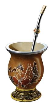 Kit Cuia Porongo Bomba Cromada Com Botão Trabalhado Promate - Kit para ...