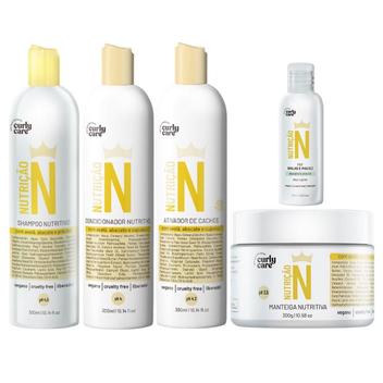 Kit Curly Care Nutrição Higienização Manteiga Ativador Óleo - Kit de ...