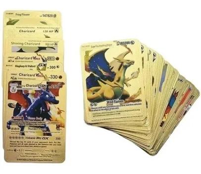 Kit de 10 Cartas Pokemon Douradas - Ta Kara - Deck de Cartas - Magazine ...