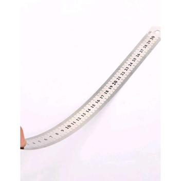 Kit de 2 Réguas material em aço inox 30 cm graduado em milímetros e ...