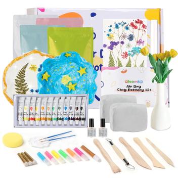 Kit de Argila Seca Air Dry Gleamkid para Adultos - 39 Peças com ...