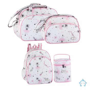 Kit de Bolsa Maternidade Bailarina Saida Bebê Menina - Merver - Kit ...