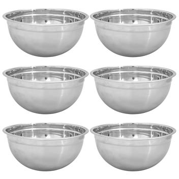 Kit De Bowls Para Confeitaria Tigela Aço Inox 3,9 Litros Doces Com 6 ...