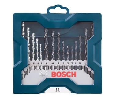 Kit de Brocas Madeira Metal Alvenaria 15 pçs Xline Bosch 2607017504 ...