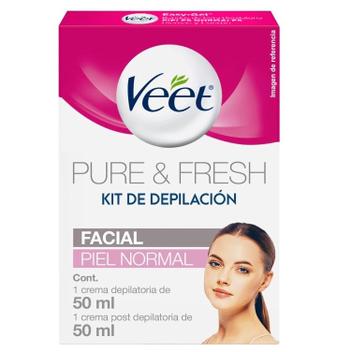 Kit De Depilação Facial Veet Pure & Fresh Creme 50ml + Creme - Kit para ...