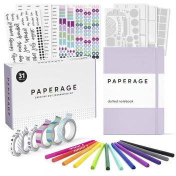 Kit de Diário PAPERAGE Bullet Journal - Caderno Pontilhado - Diário ...