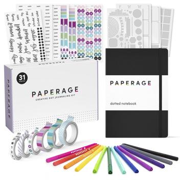 Kit de Diário PAPERAGE Bullet Journal - Caderno Pontilhado - Diário ...