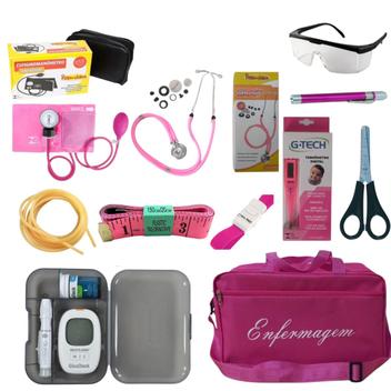 Kit de enfermagem rosa premium completo - Kit Enfermagem - Magazine Luiza