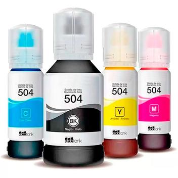 Kit De Garrafas De Tinta Para Recarga De Impressora T504 Colorido Com 4 ...